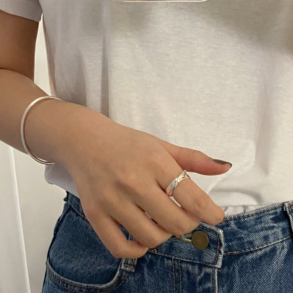 [925silver] Crossed Ring – MYSOUL @inthewood