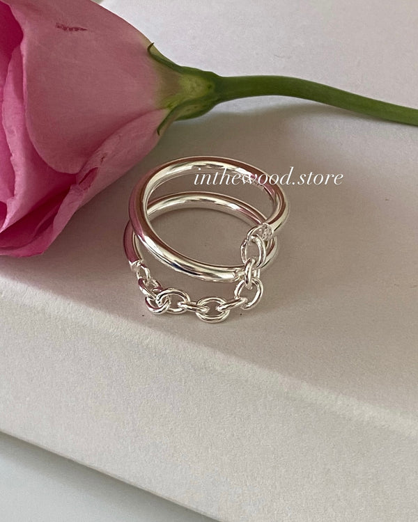 [925silver] Layer Chain Ring – MYSOUL @inthewood
