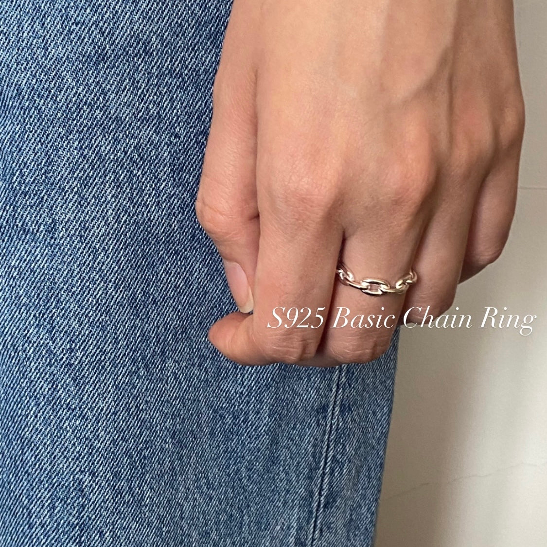 [925silver] Basic Chain Ring – MYSOUL @inthewood