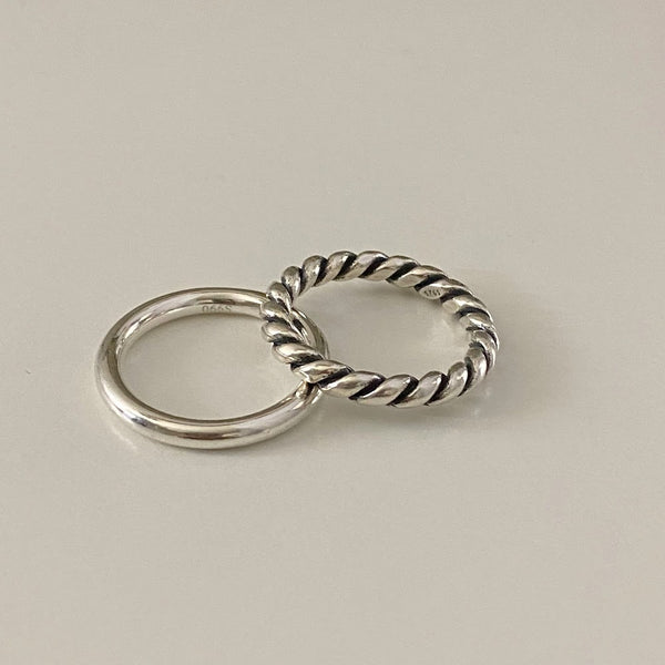 [925silver] Vintage Twist Ring – MYSOUL @inthewood