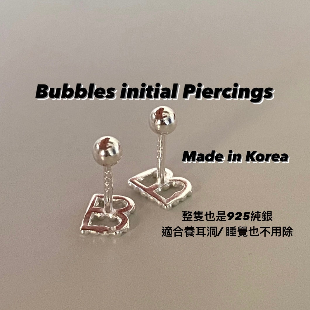 [925silver] Bubbles initial Piercing – MYSOUL @inthewood