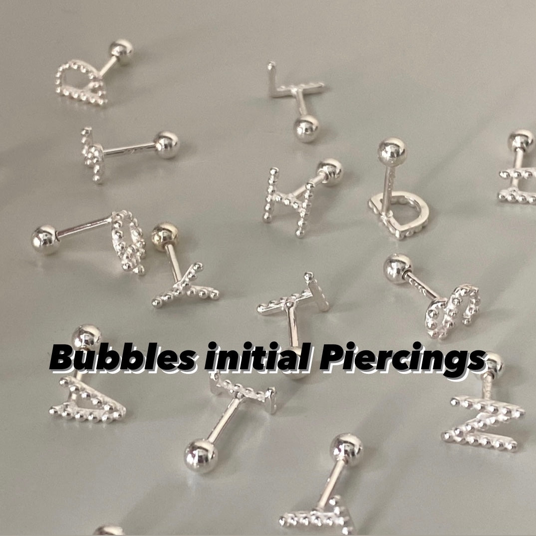 [925silver] Bubbles initial Piercing – MYSOUL @inthewood