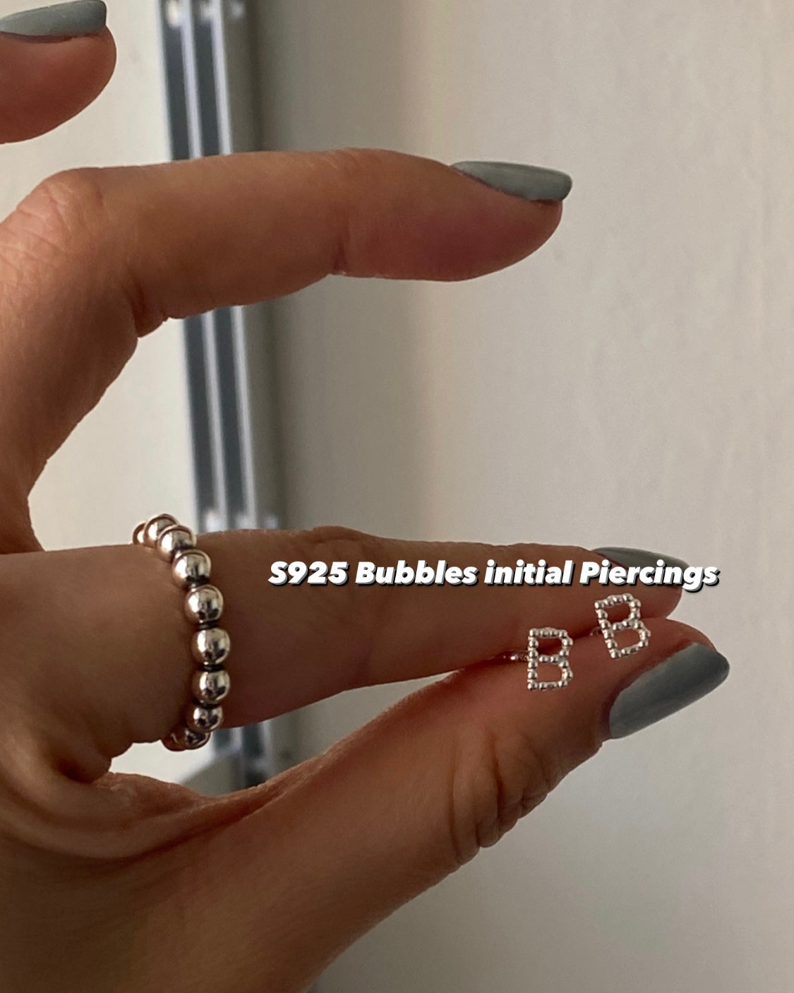 [925silver] Bubbles initial Piercing – MYSOUL @inthewood