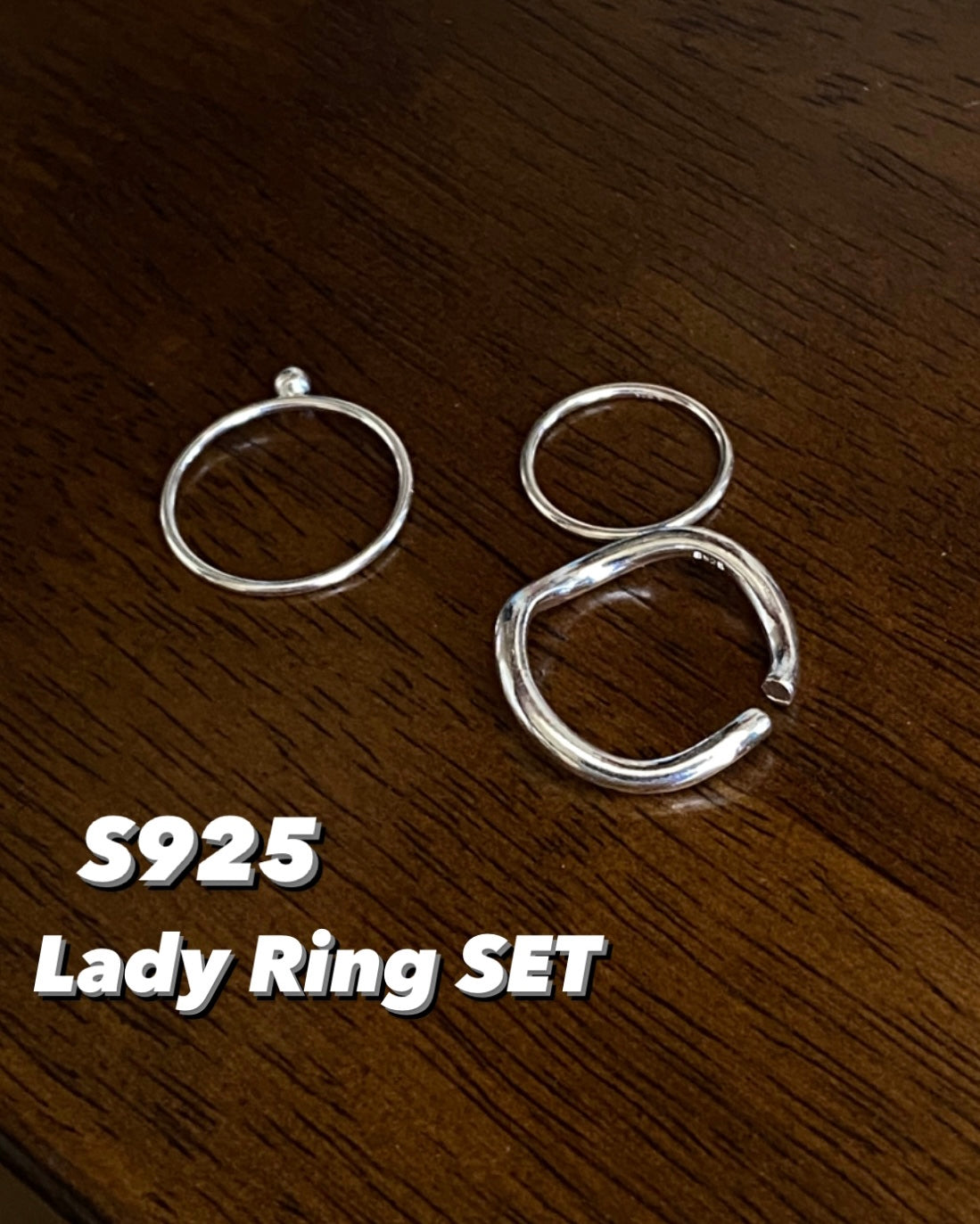 [925silver] 🍑Lady Ring SET – MYSOUL @inthewood